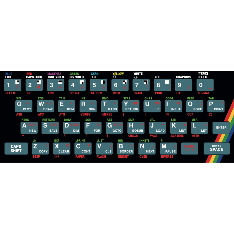 48K-KDLX keyboard for Sinclair ZX Spectrum 16k/48k Model 48K-KDLXR ...